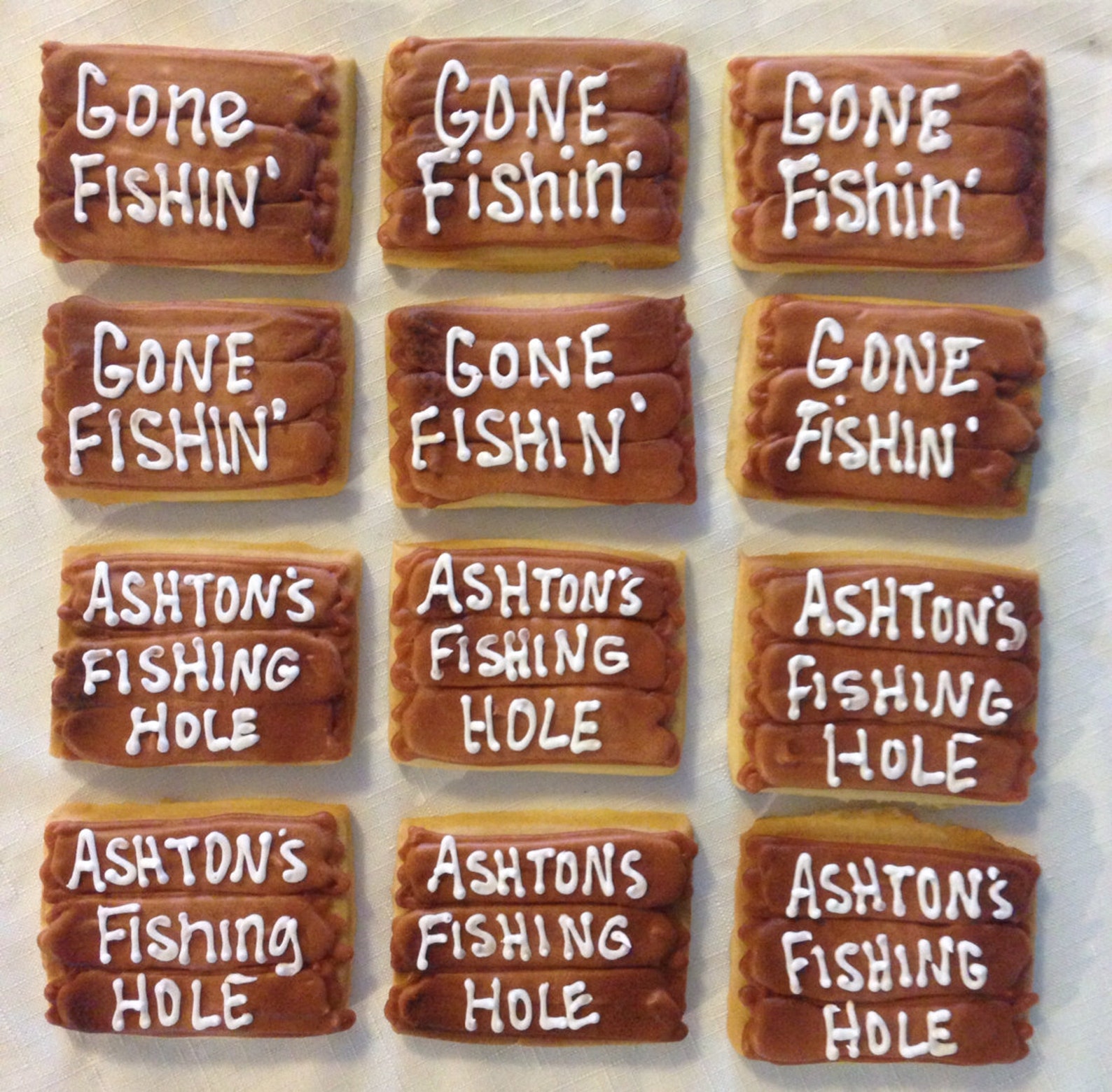 Gone Fishing Bass Cookies, Birthday, Fathers Day, Retirement Gift - Etsy