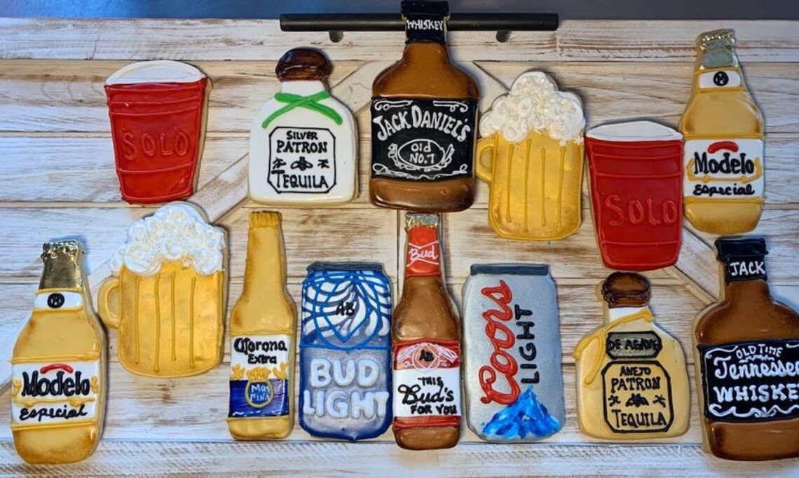 Alcohol Themed Cookie Favors | Etsy