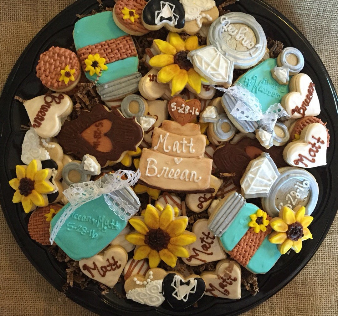 Rustic Wedding Cookies Burlap and Lace - Etsy