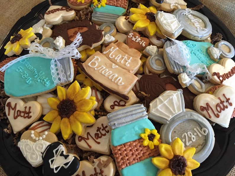 Rustic Wedding Cookies Burlap and Lace - Etsy