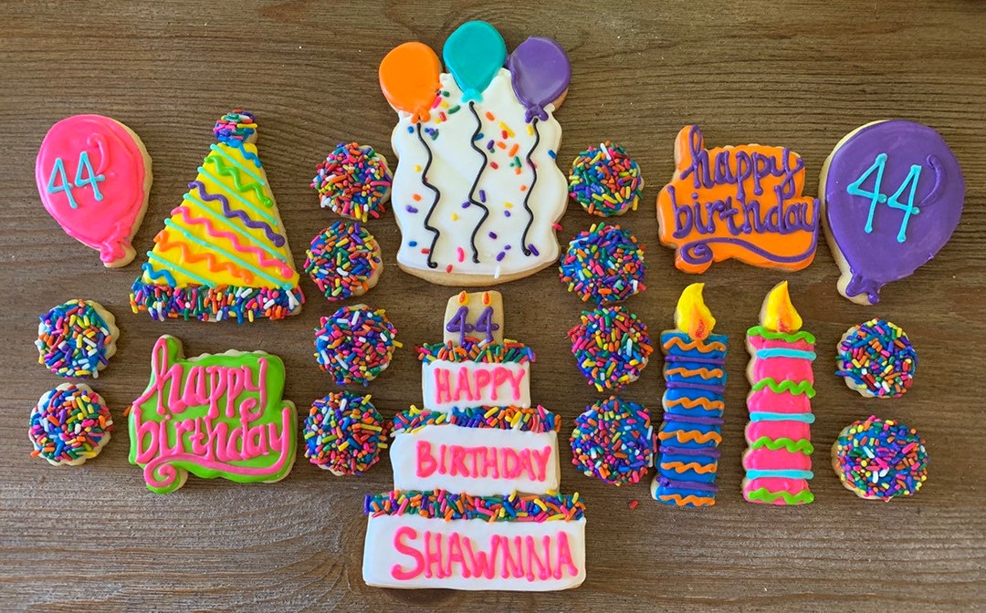 Happy Birthday Sugar Cookies - Etsy