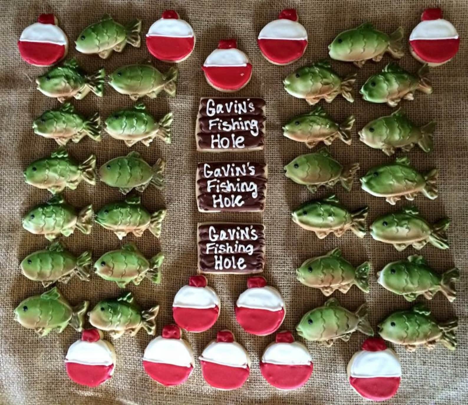 Gone Fishing Bass Cookies, Birthday, Fathers Day, Retirement Gift - Etsy