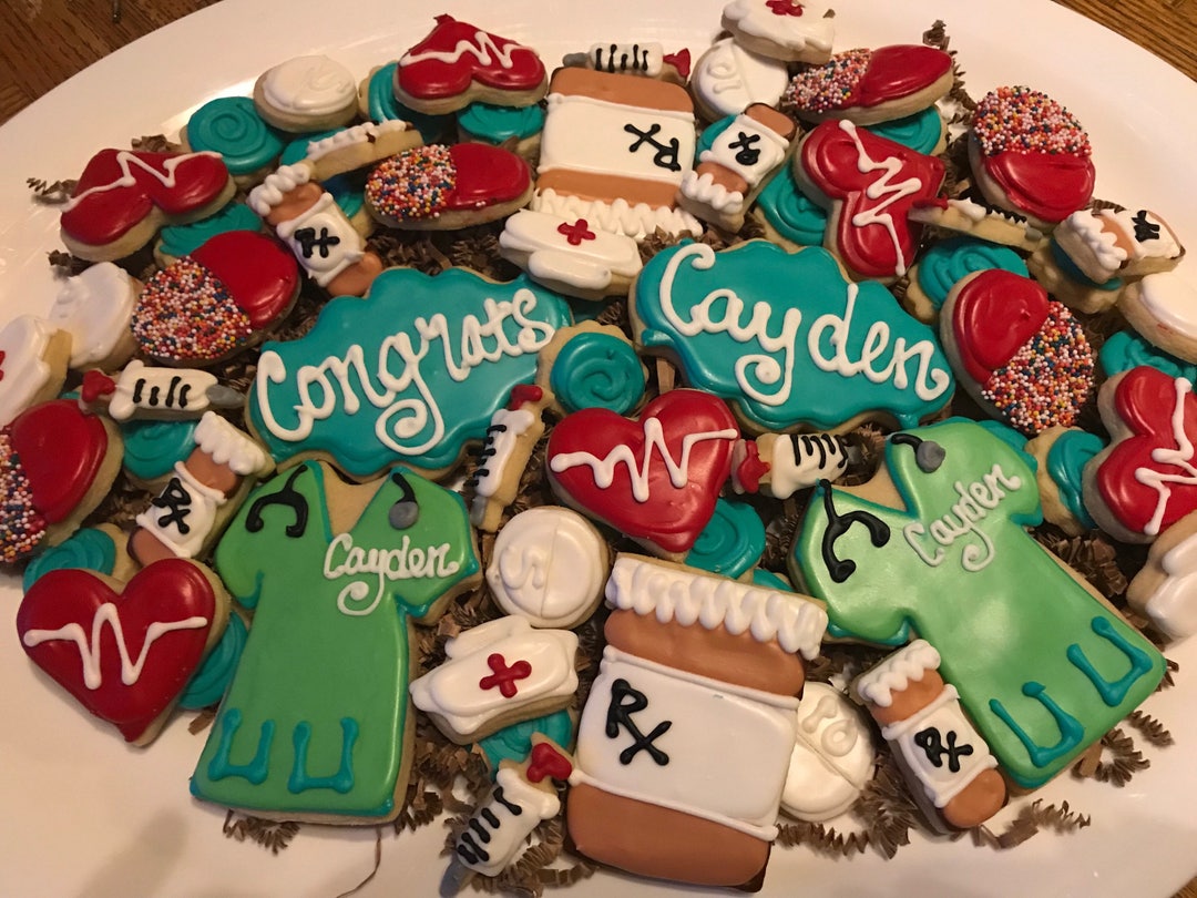 Medical School/nurse Graduation Sugar Cookies - Etsy
