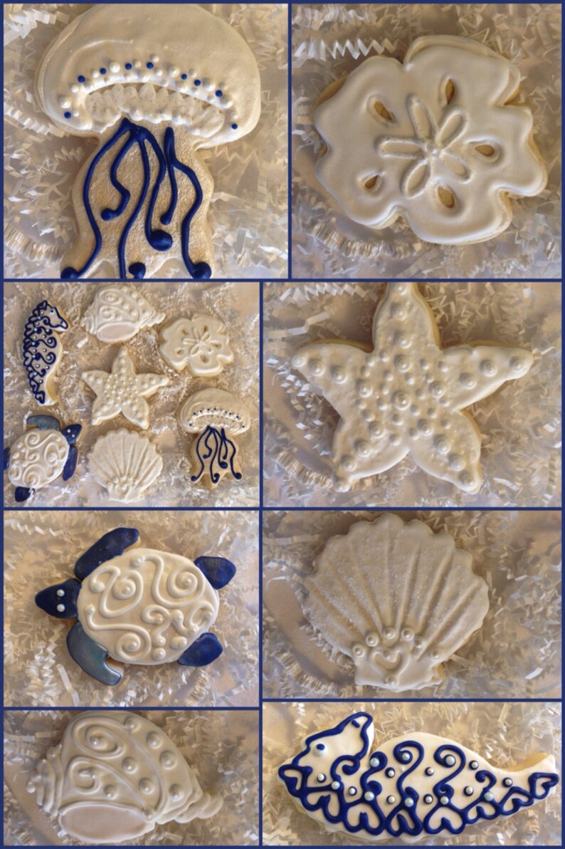 Shell Wedding Individually Wrapped Favor Sugar Cookie - Etsy