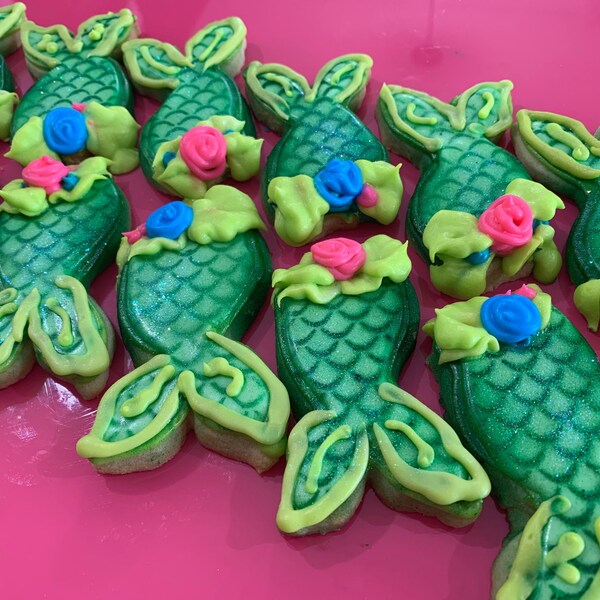 Mermaid Tail Sugar Cookie - Etsy