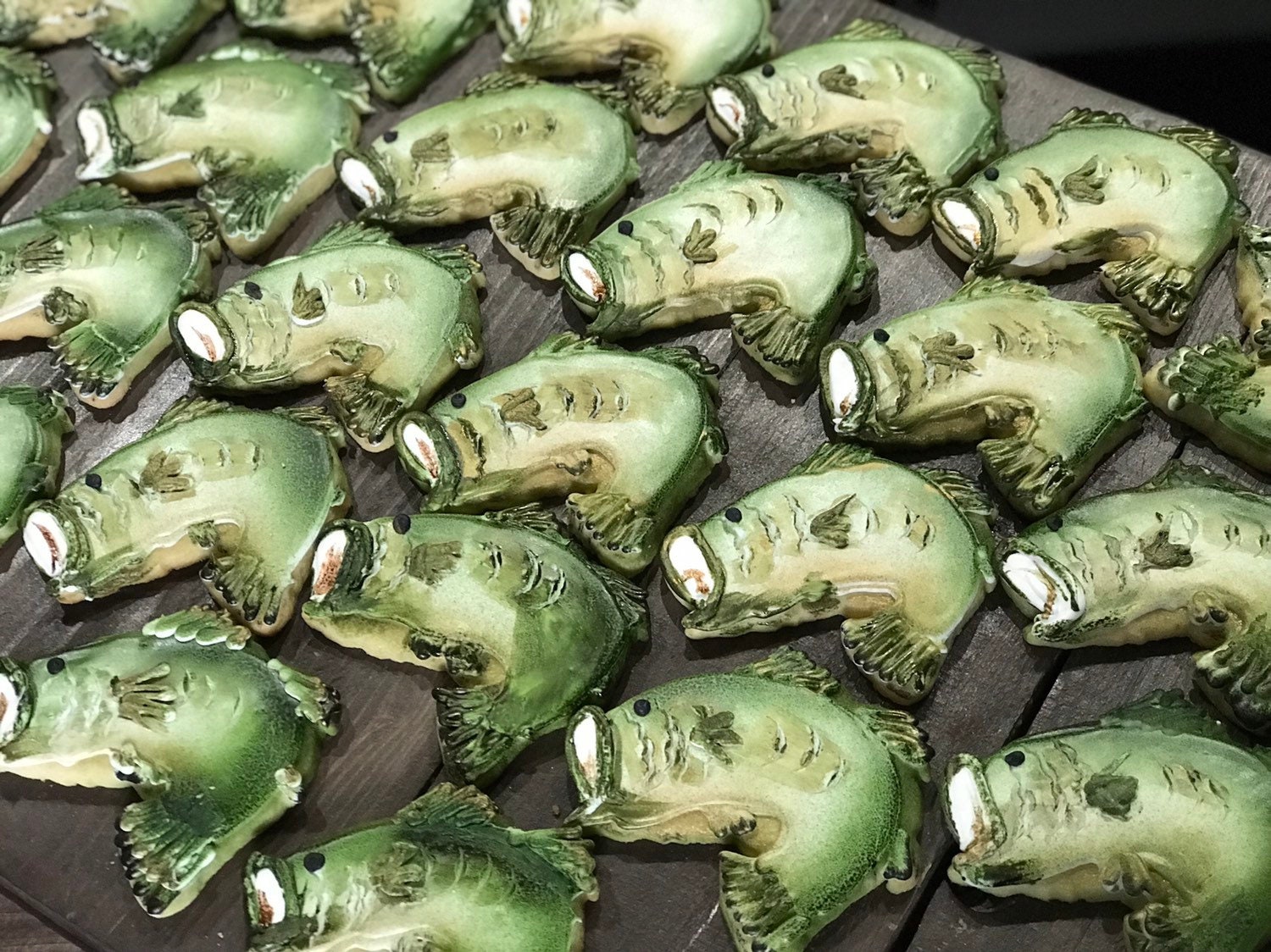 Fishing Bass Cookies Birthday Fathers Day Retirement Gift | Etsy