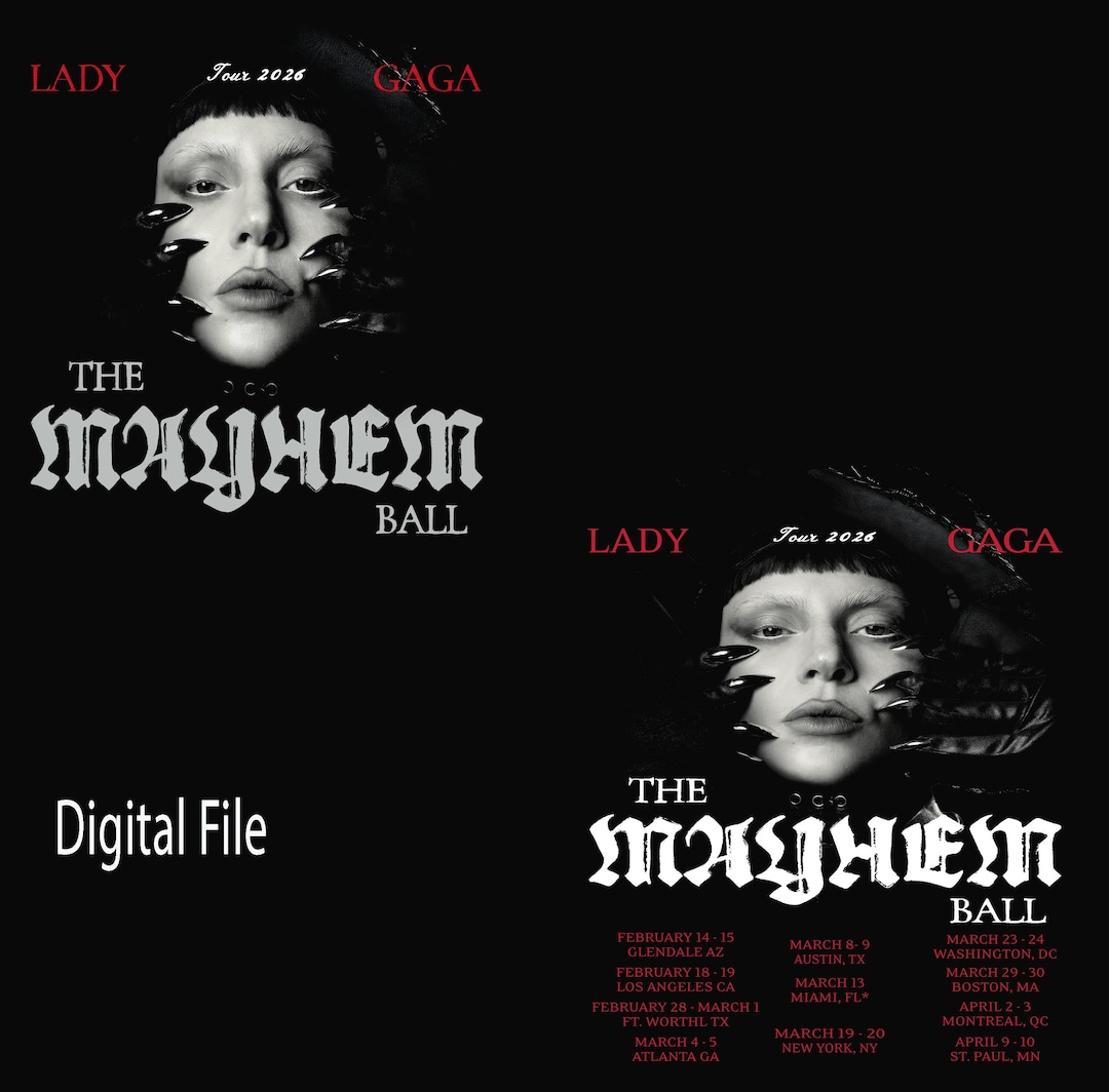 Lady Gaga The Mayhem Ball Tour 2026 US Digitale Datei - Etsy.de