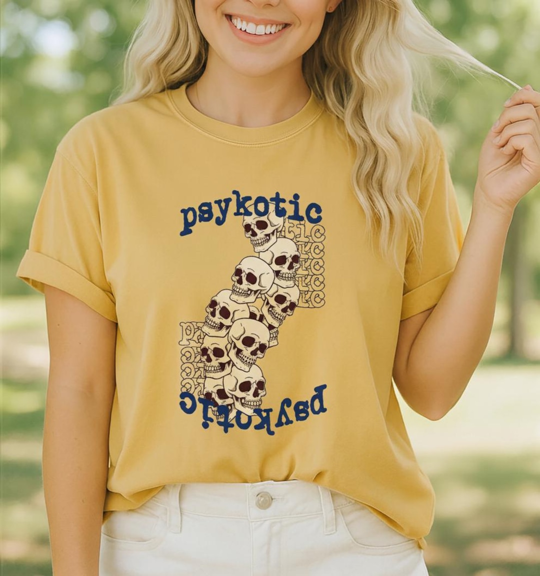 Comfort Colors® Osamason Psykotic Skull T-shirt, Album Merch Tee ...