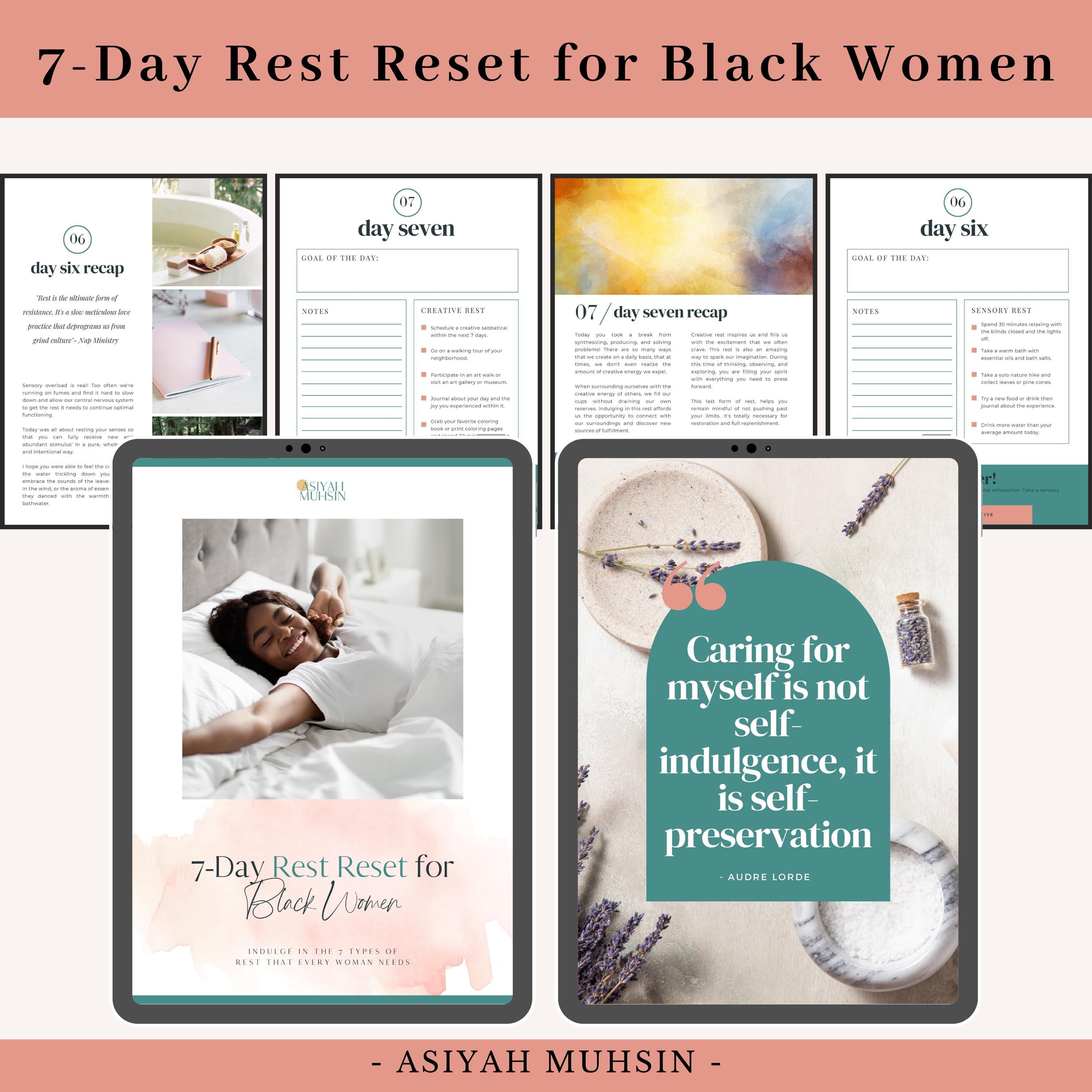 7 Day Rest Reset for Black Women (INSTANT Download) - Digital ...
