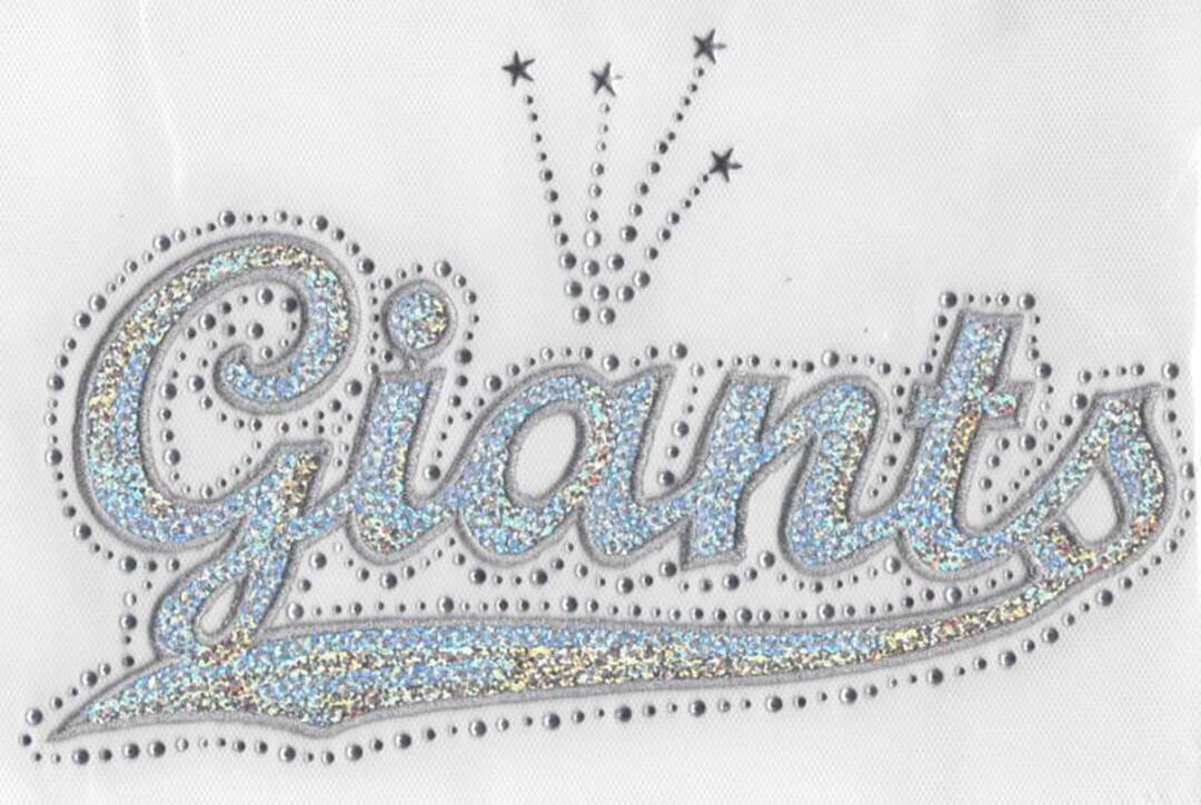 Giants Sequins and Rhinestone Transfer Applique ONLY CLOSEOUT SALE - Etsy