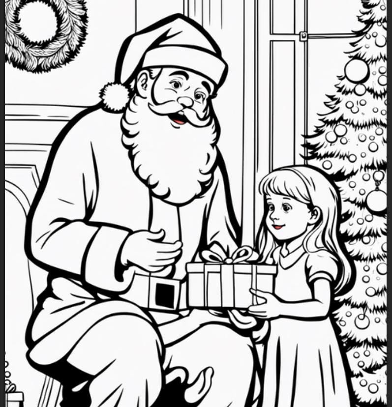 Christmas Coloring Book for Kids (25 Pages) - Etsy