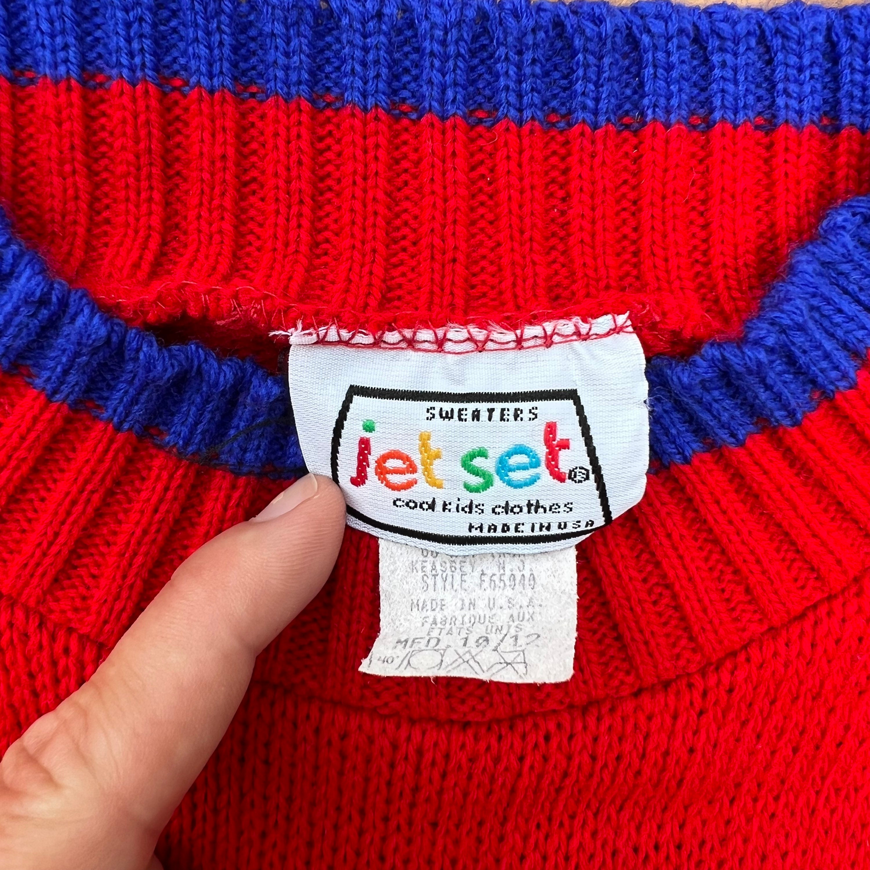 Vintage 90s Jet Set Kids Knit Bear and Bumblebee Sweater—made in Usa ...