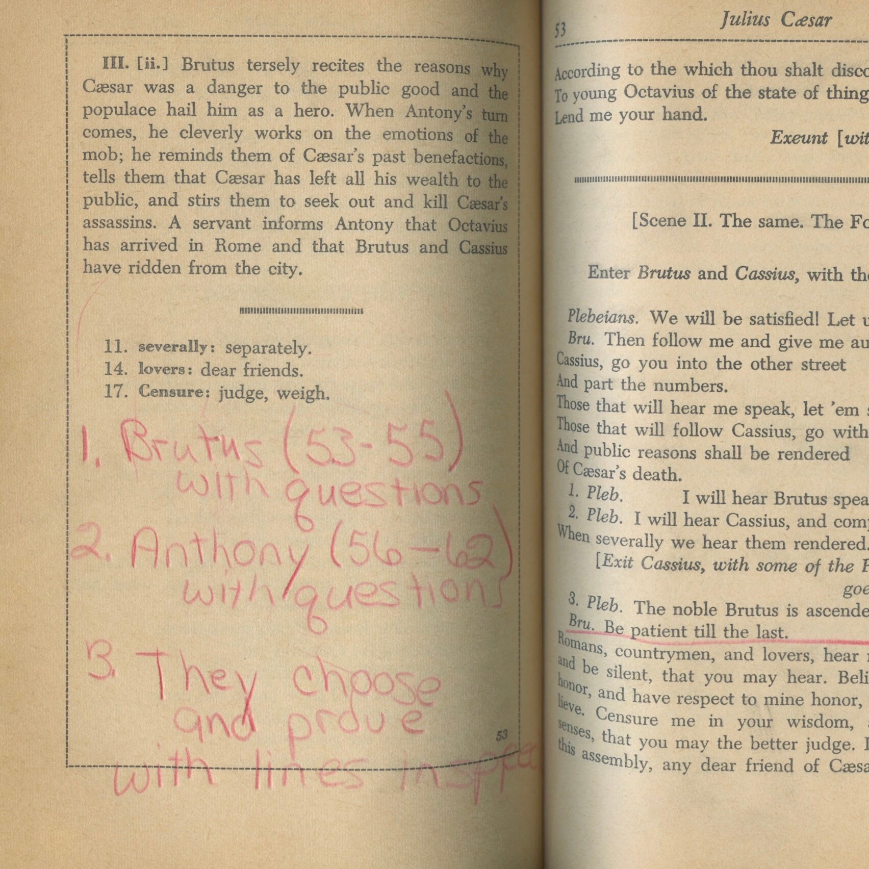 Vintage 1964 the Folger Library General Reader's Shakespeare Julius ...