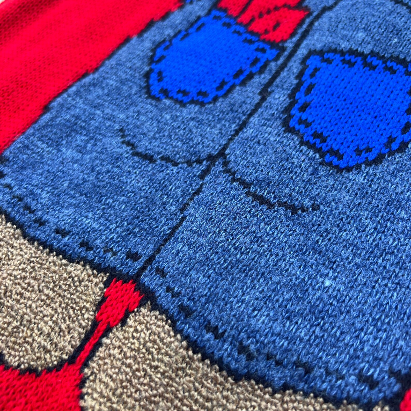 Vintage 90s Jet Set Kids Knit Bear and Bumblebee Sweater—made in Usa ...