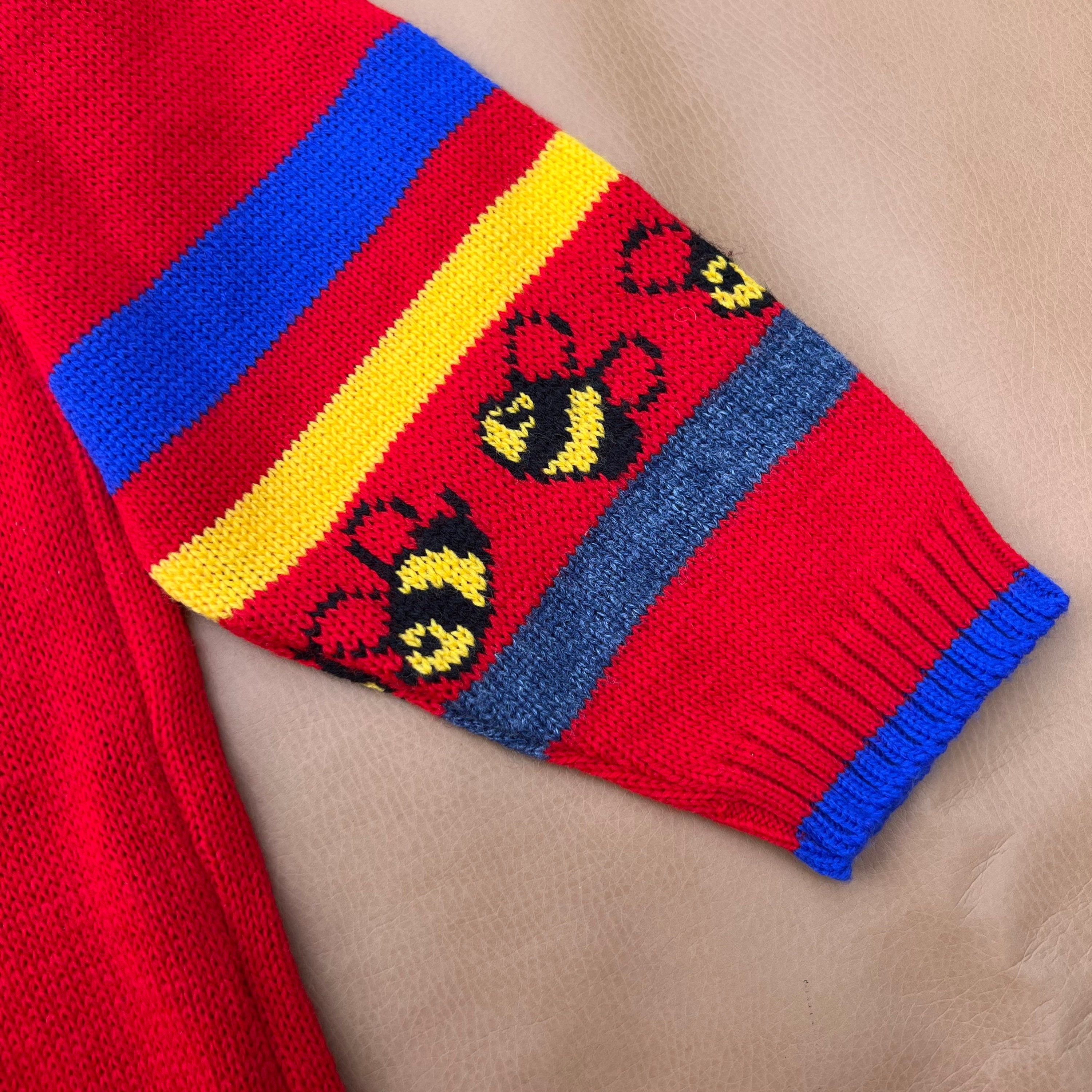 Vintage 90s Jet Set Kids Knit Bear and Bumblebee Sweater—made in Usa ...