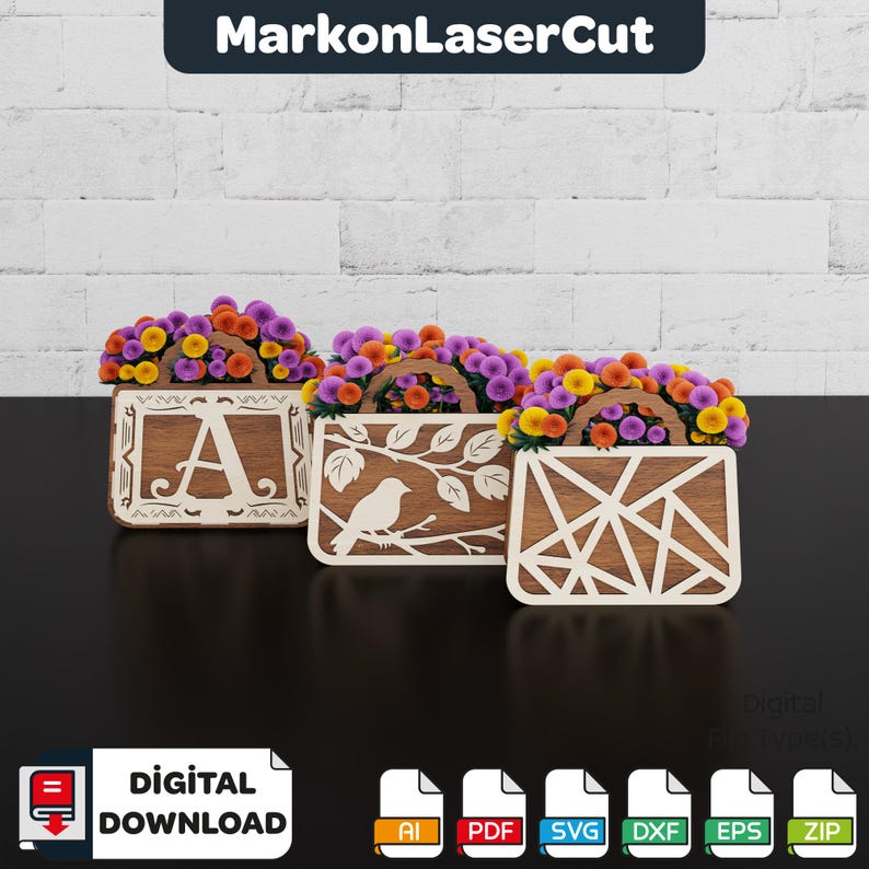 Laser Cut Wooden Flower Bouquet Box, Gifts for Special Occasions ...