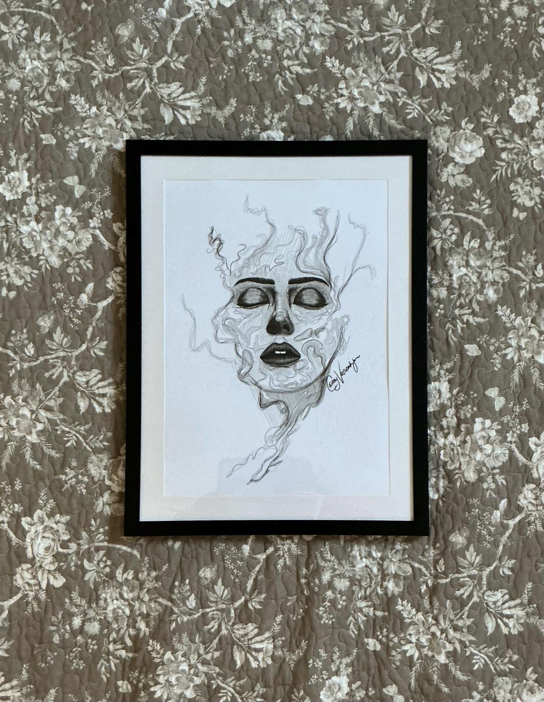 The Beauty of Coming Undone – Digital Art Print, Female Portrait, Wall ...