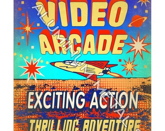 Arcade Metal Sign | Etsy