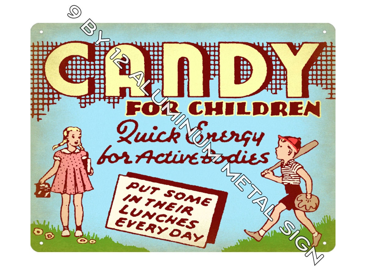 Candy shop decorations METAL SIGN vintage style fun kids room decor ...