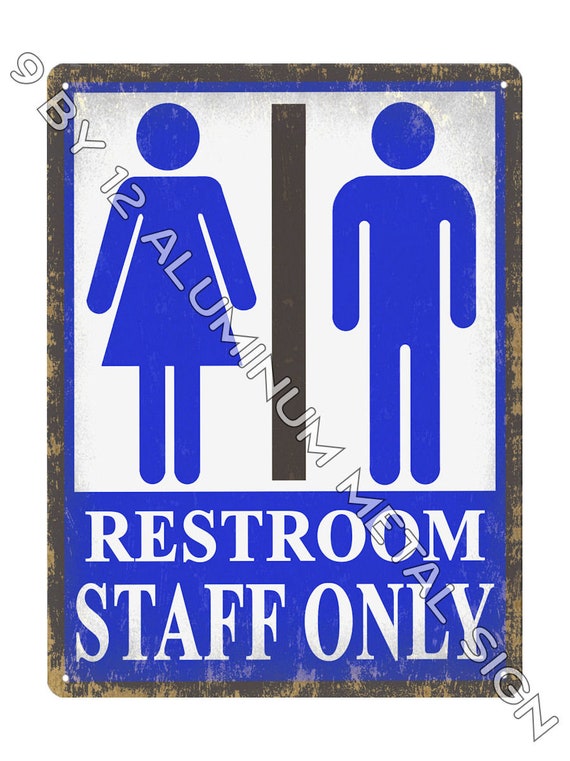 Staff Only Signs Restroom