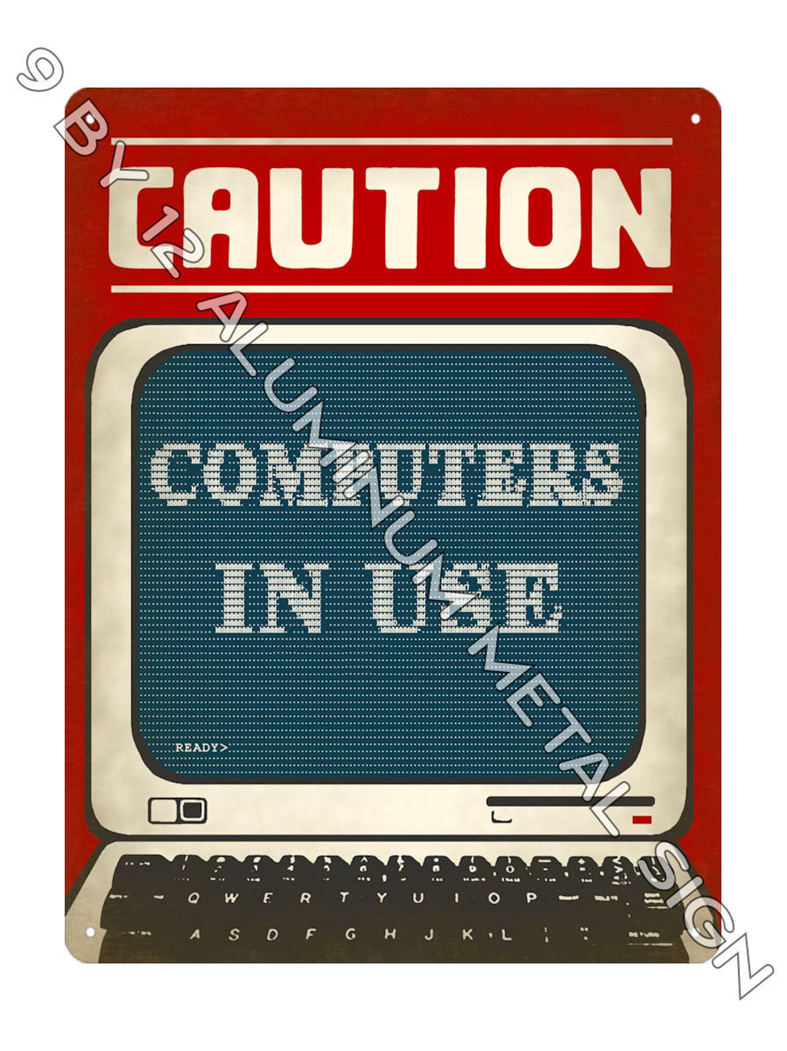 COMPUTER Lab Vintage Style METAL SIGN for Fans of Vintage Terminals ...