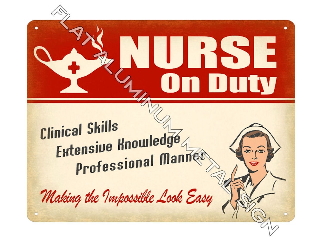 Nurse RN Decoration METAL SIGN Hospital Office Gift Retro Wall Decor ...