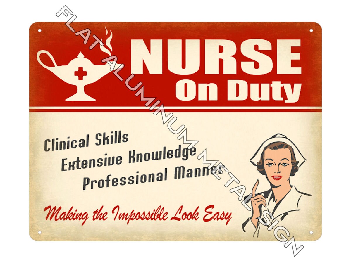 Nurse RN decoration METAL SIGN Hospital office gift retro wall decor ...