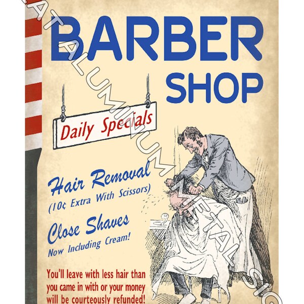 Antique Barber Shop Sign - Etsy