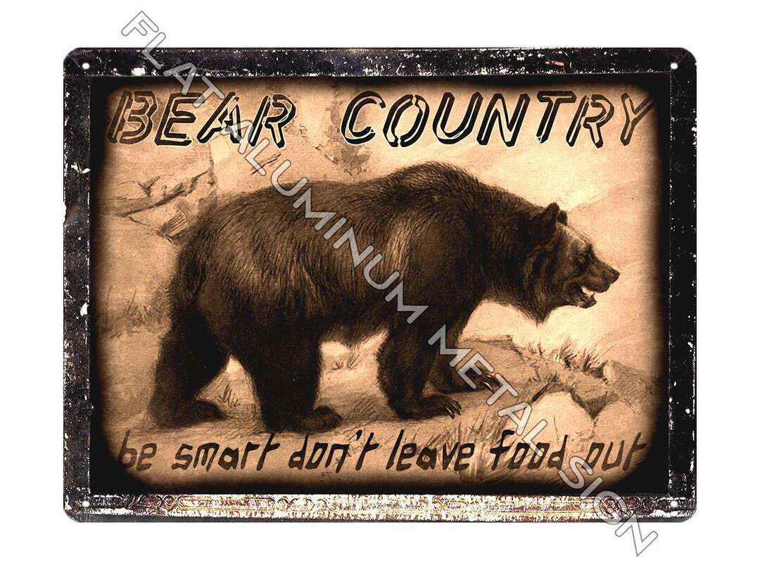 Bear Country Educational METAL SIGN Ranch Mountain Cabin Vintage Style ...