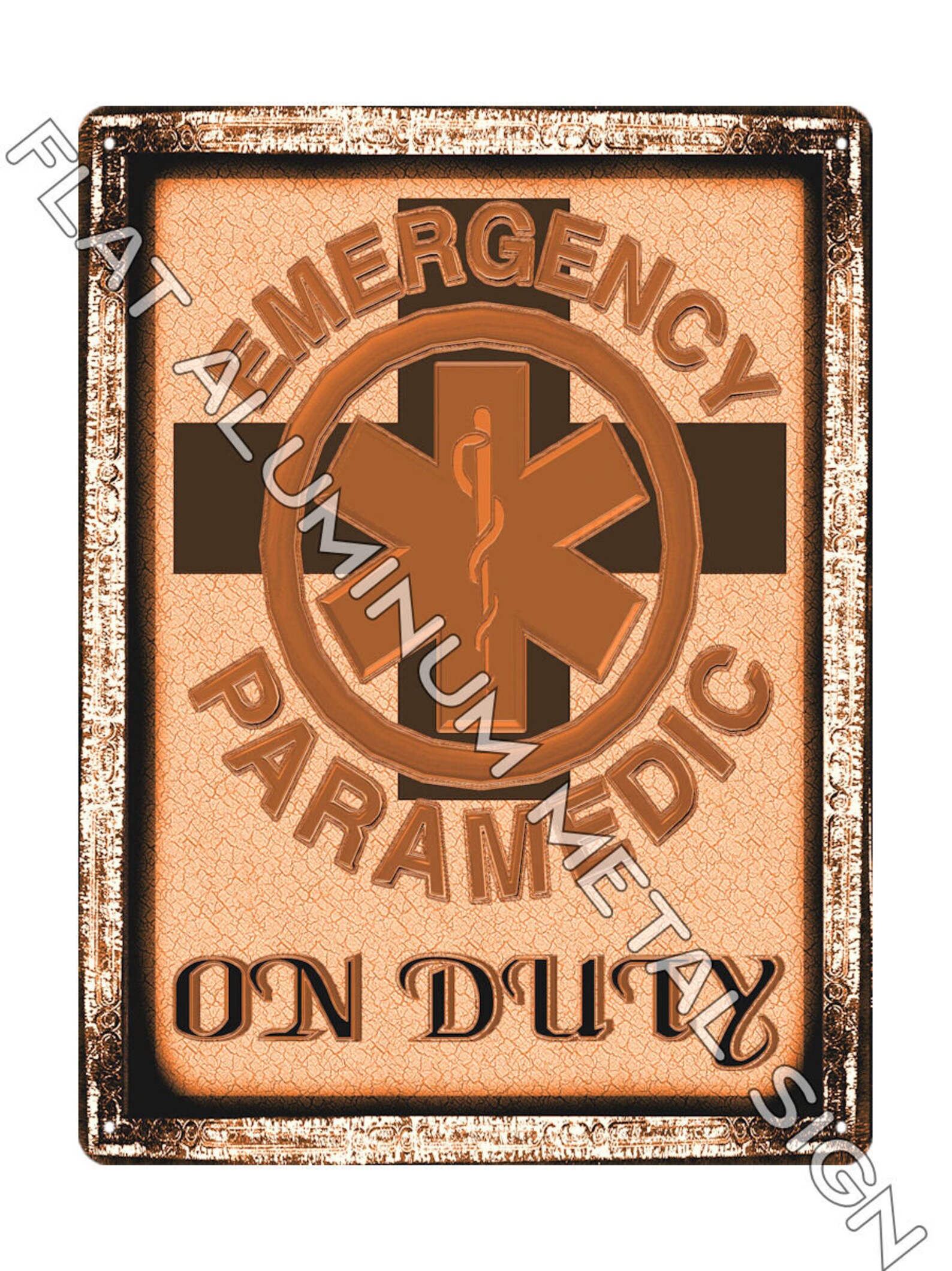 Paramedic on Duty METAL SIGN Ambulance Hospital Worker Gift Vintage ...