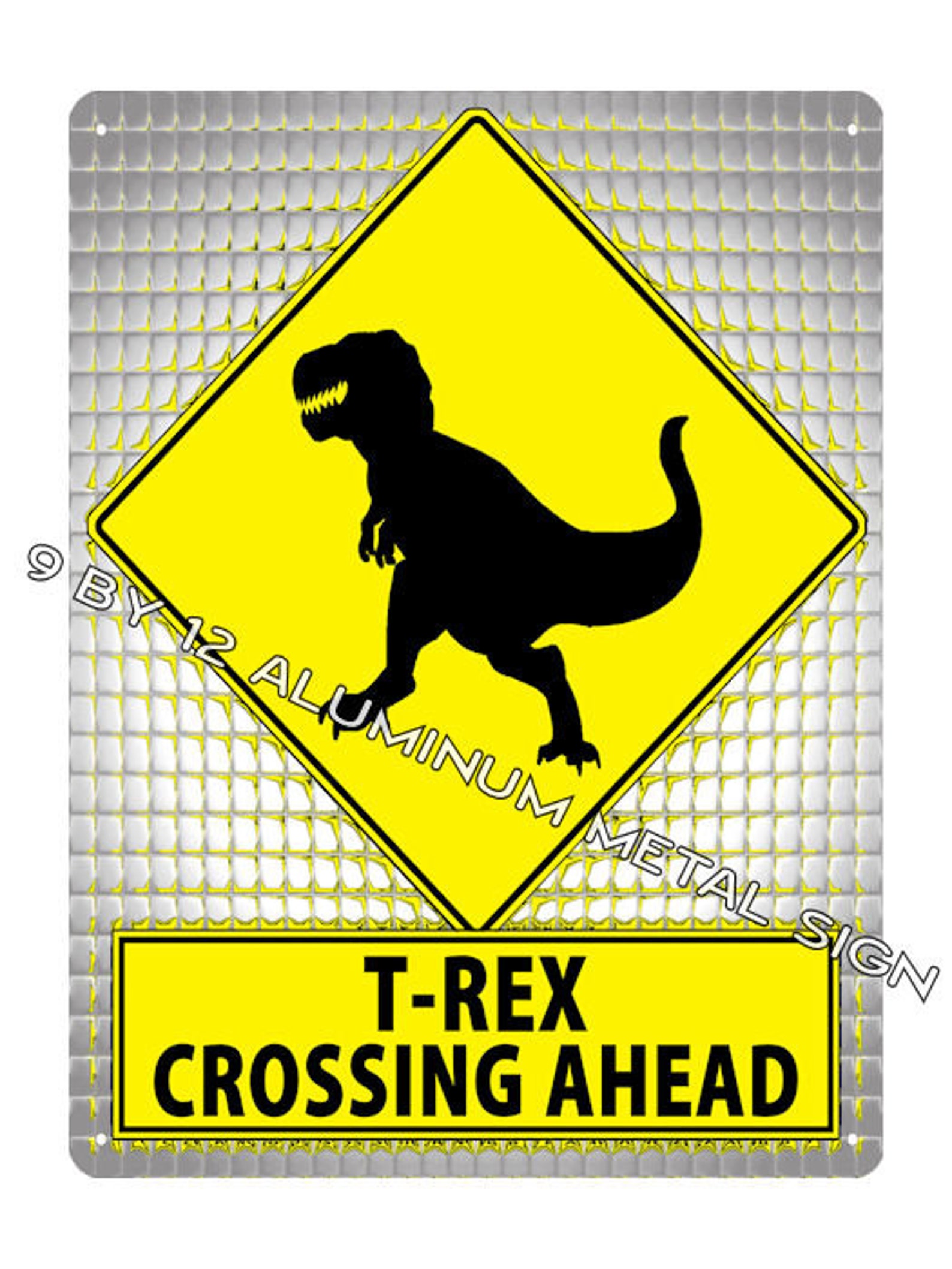 Kids T-REX METAL SIGN funny Dinosaurs Awesome kids room gift wall decor ...