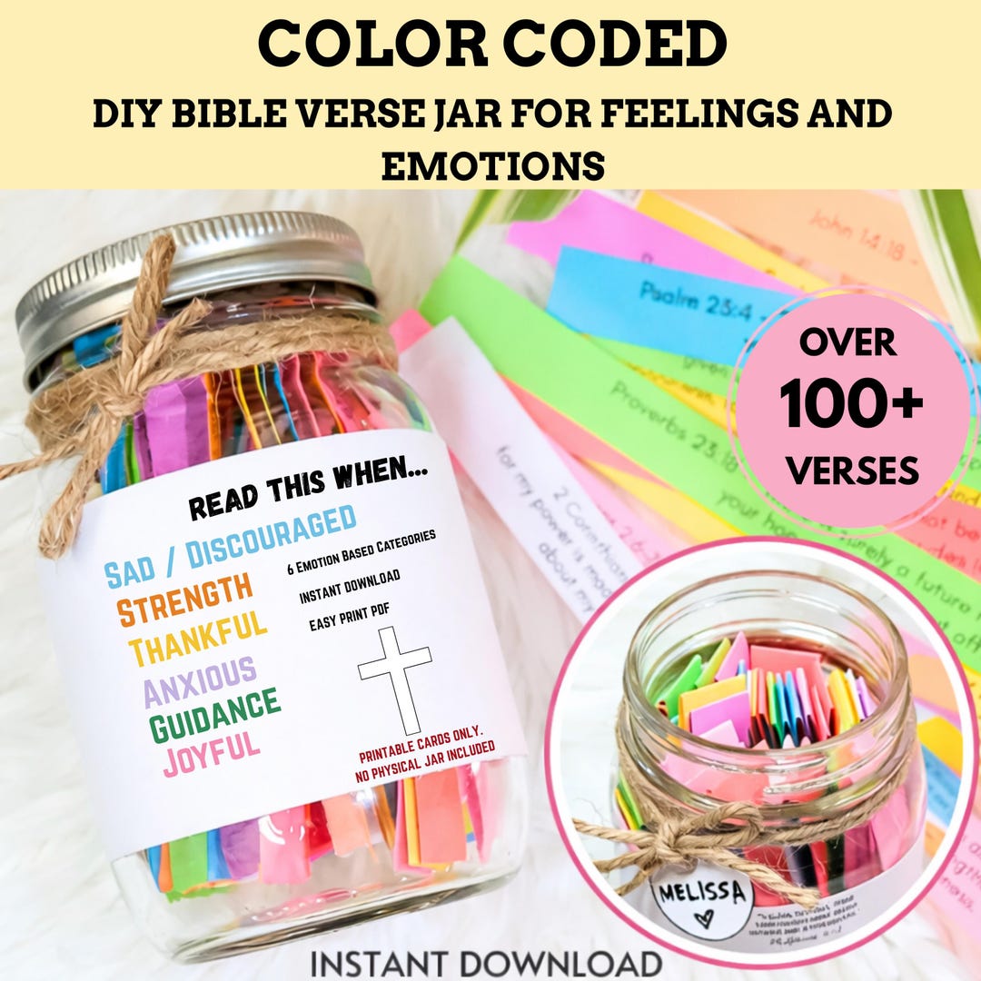 Printable Prayer Cards for Feelings & Emotions | 108 Bible Verse Cards ...