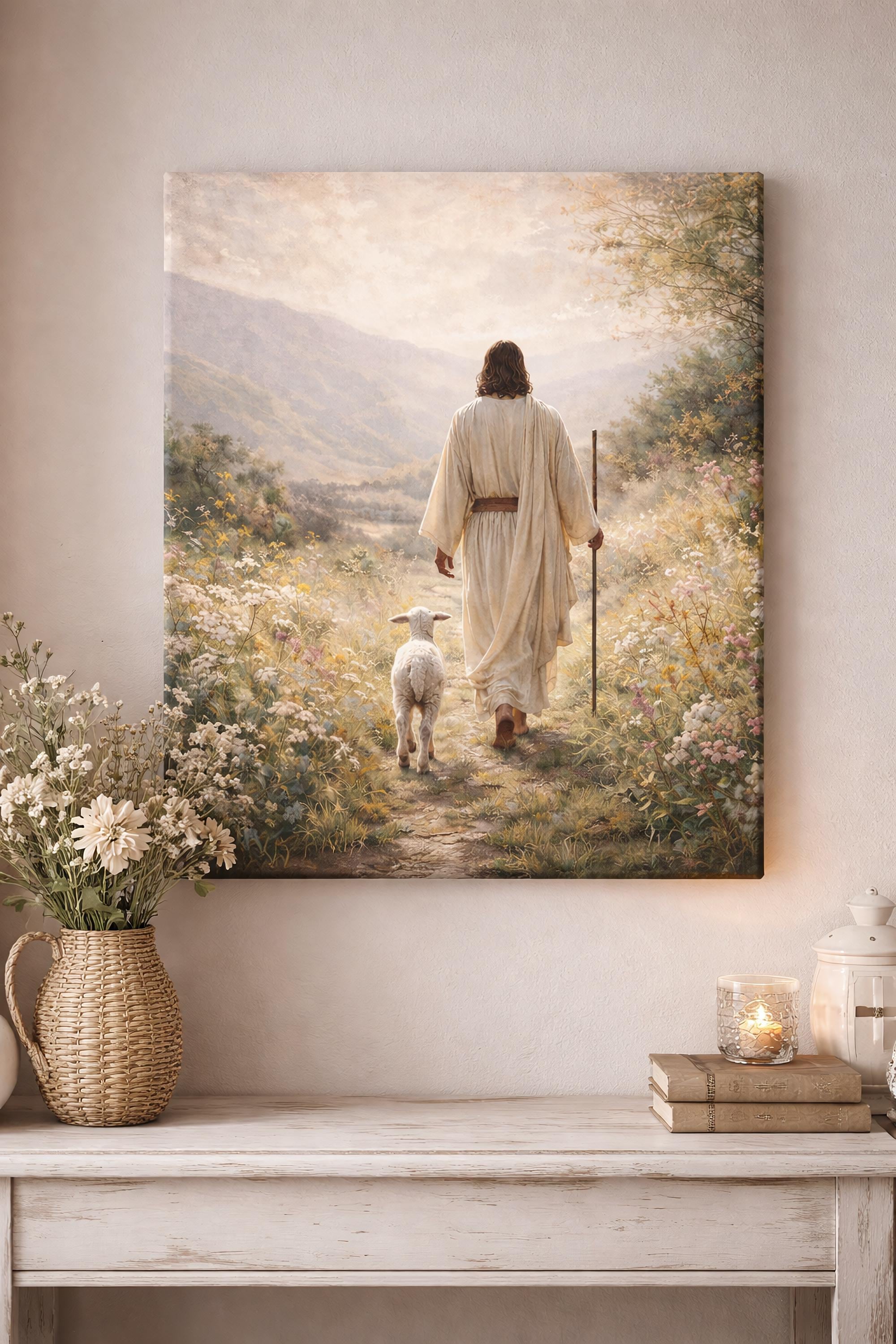 Jesus Leaving the 99 Wall Art Printable | Lost Sheep Scripture Artwork ...