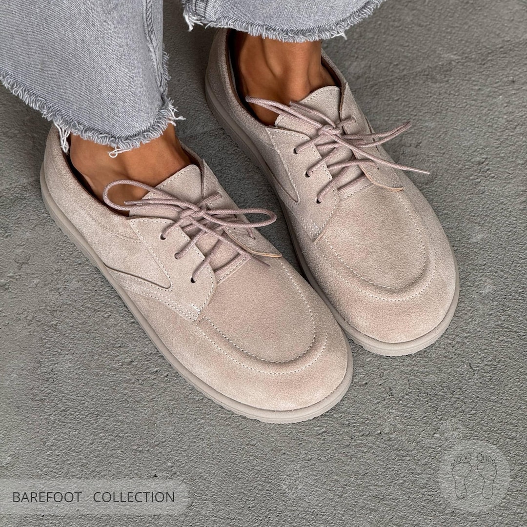 Anatomic Beige Shoes | Barefoot Boots | Wide Toe Box Leather Moccasins ...