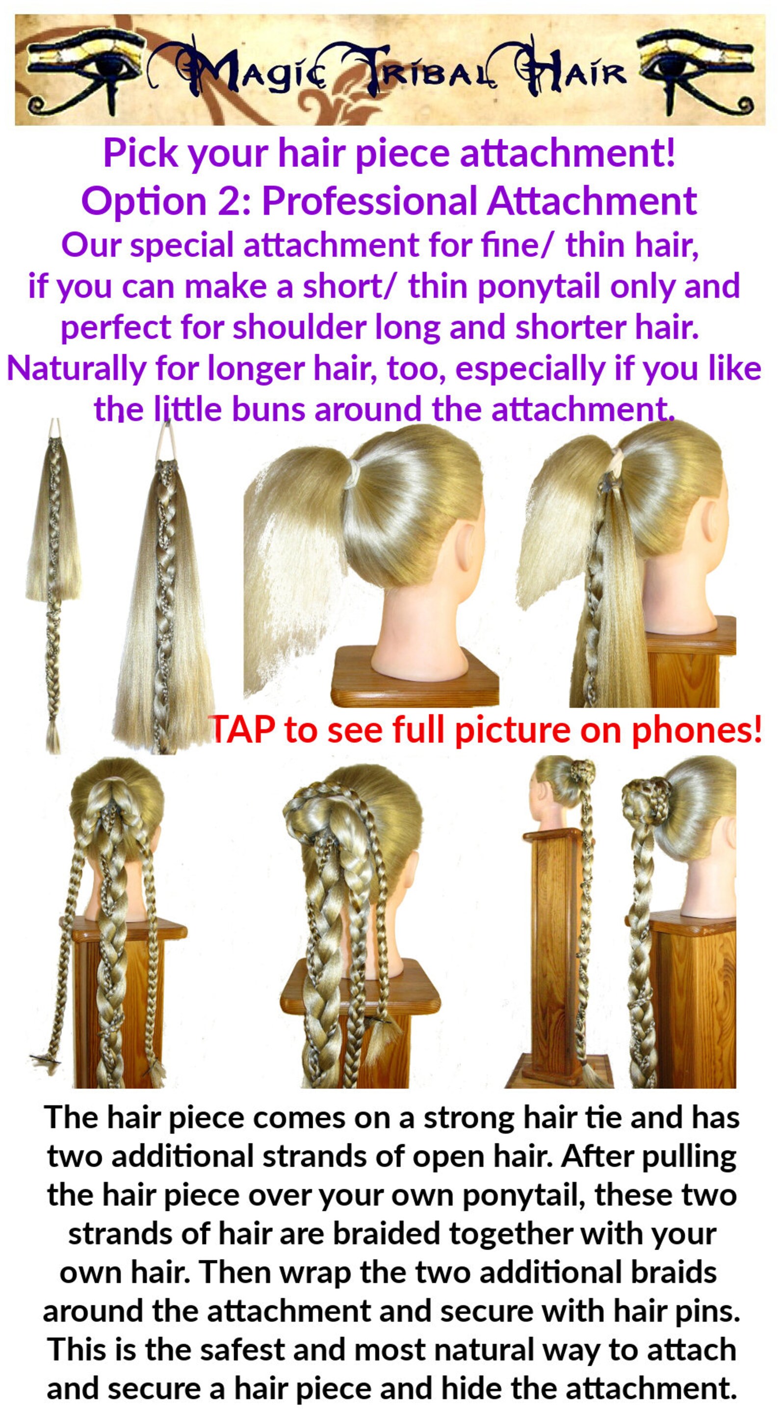 RAPUNZEL BRAID Hair Piece Fall PONYTAIL Extension 90 Cm/ - Etsy UK