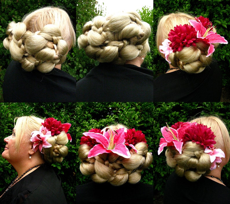 2x Elven HAIR Piece FALL Ponytail BRAID Custom Wig 20''/50 Cm ...