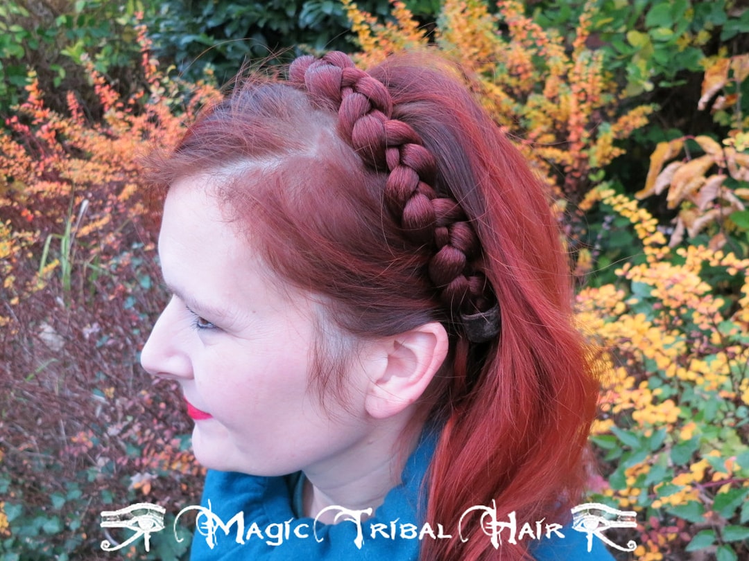 BRAIDED HAIRBAND VALKYRJA Viking Braid Headband Custom Color Halo Braid ...