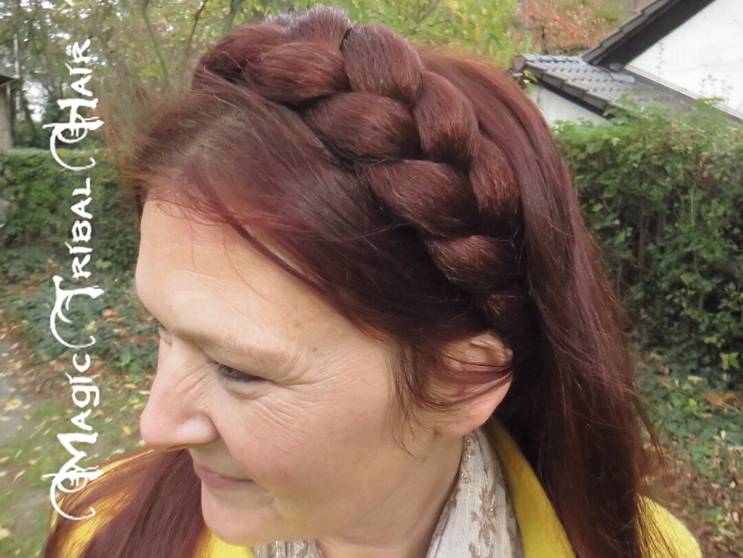 Flat Braid Headband Gretel Your Color Afro Plait Boho Hair Piece French Braid Hairband Braided