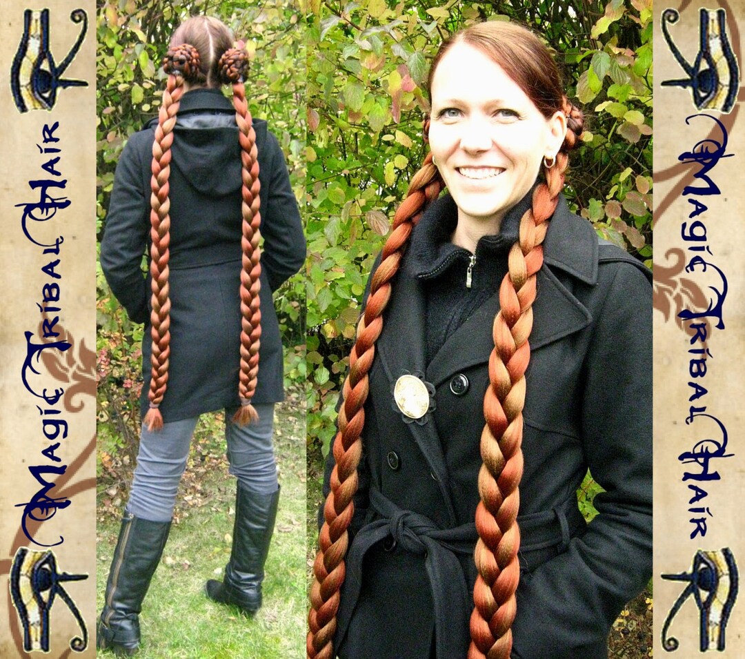 2x Braid Hair Piece YOUR HAIR COLOR Fantasy Rapunzel Braids 36 ...