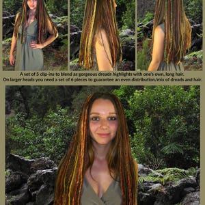 CLIP-IN DREADLOCKS Many Colors Larp & Cosplay Dread Falls - Etsy