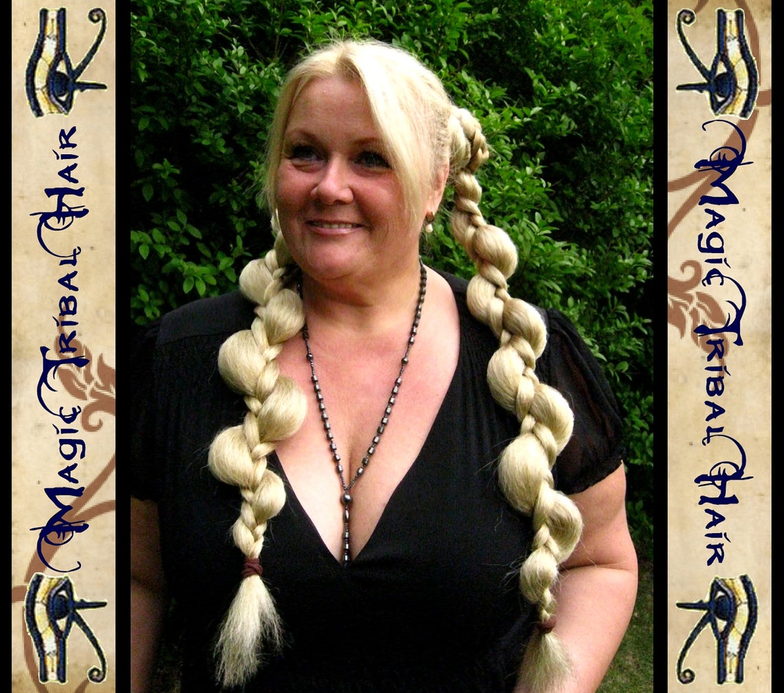 2x Elven HAIR Piece FALL Ponytail BRAID Custom Wig - Etsy