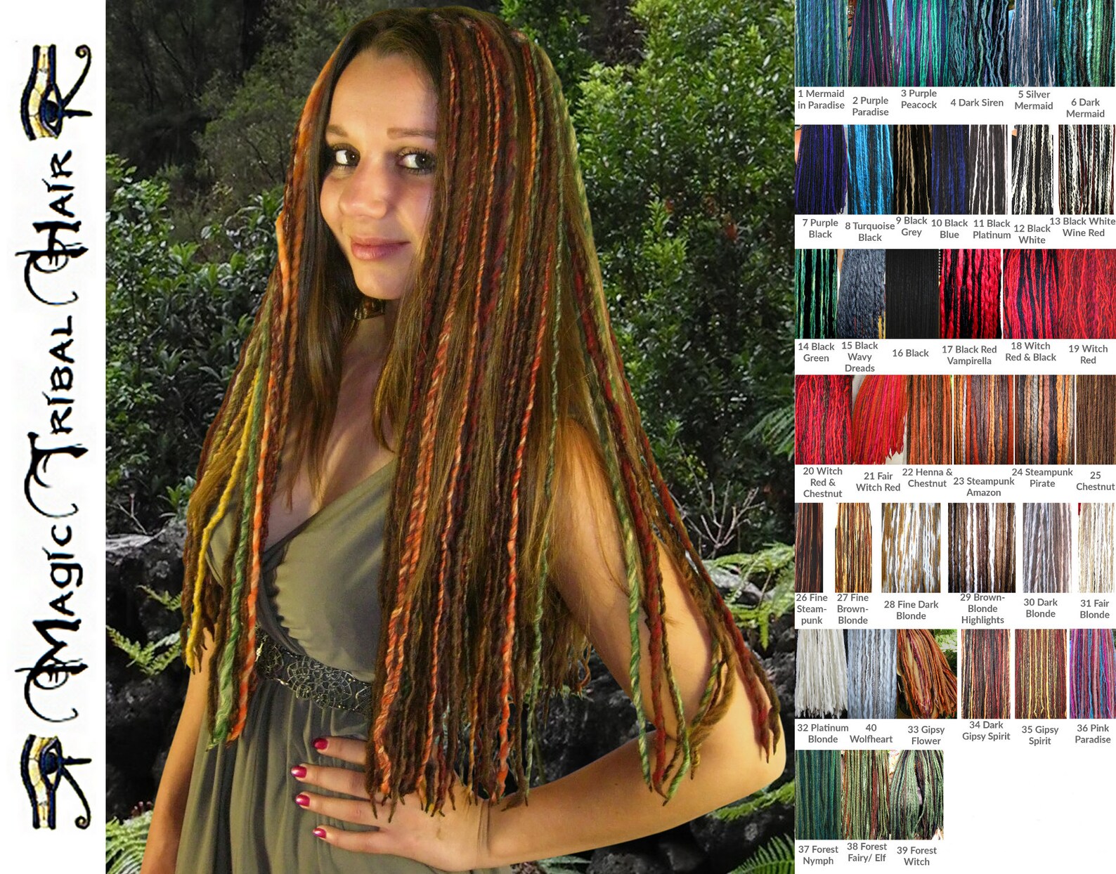 Dreadlocks Clip-in Dreads Extensions PICK YOUR COLOR Yarn - Etsy