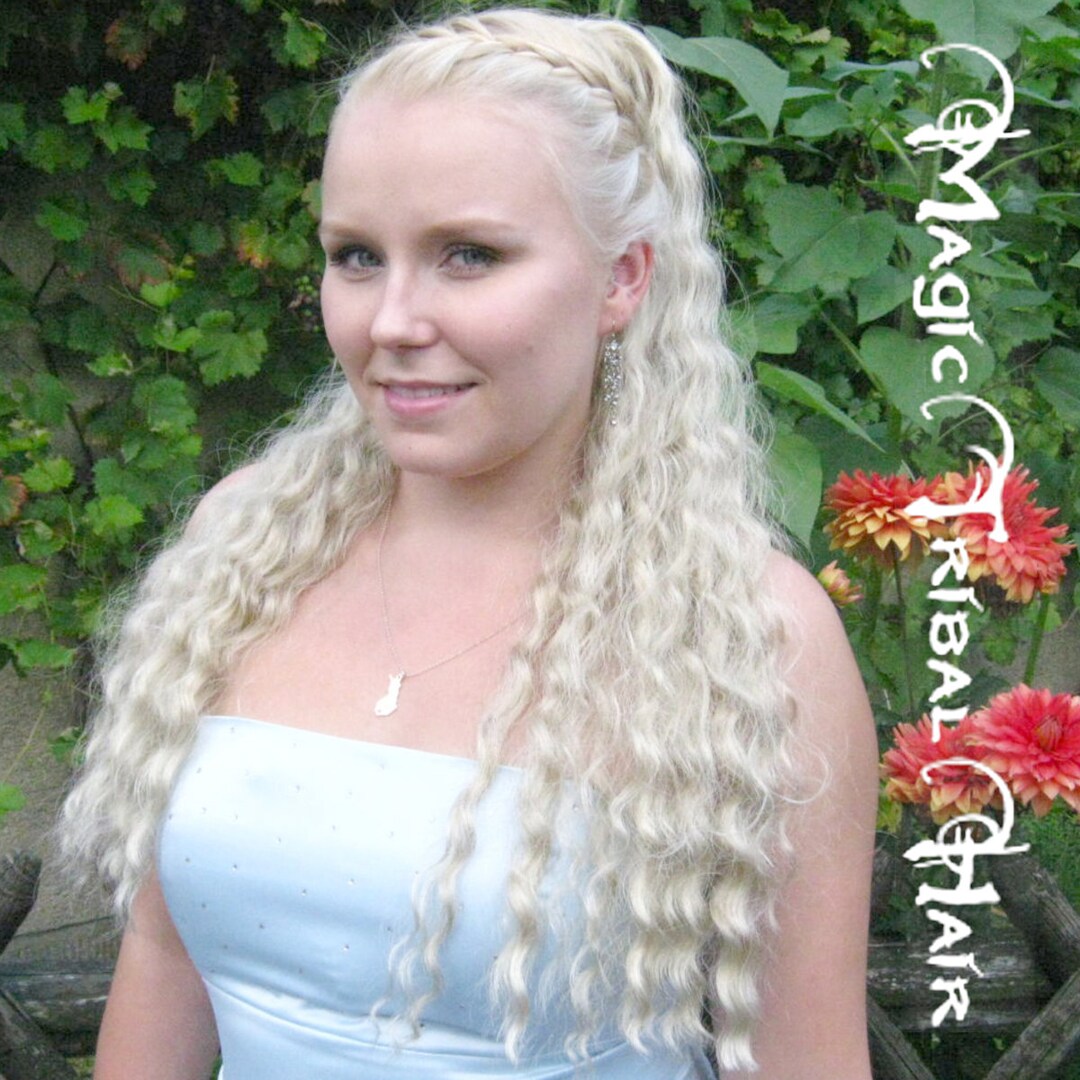 HAIR PIECE Custom Color Hair Extension Natural CURLS Hair Piece Size M ...