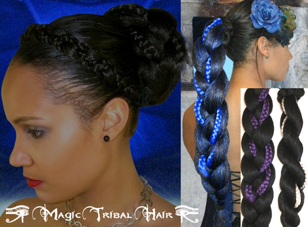 GOTH BRAID & BUN Supersize Braided Updo Gothic Wedding Diva Hair Braid ...