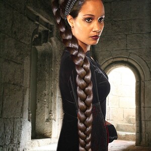 RENAISSANCE TWIST BRAID & Hair Bun Custom Color Goth Medieval Hair ...
