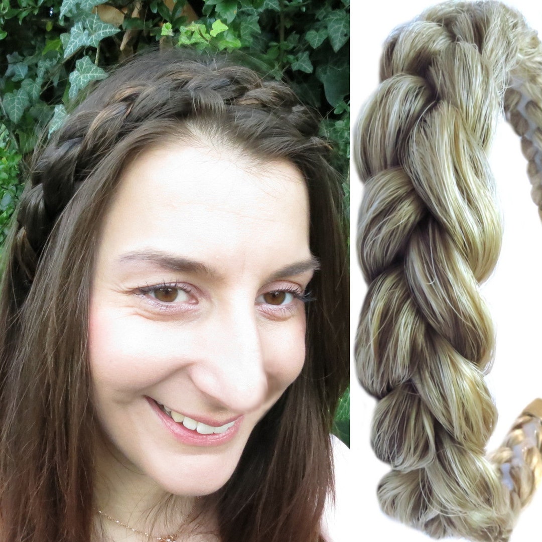 Braided Headband Messy Braid With Slip-stop YOUR HAIR COLOR Undone Look ...