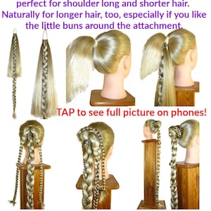 RENAISSANCE TWIST BRAID & Hair Bun Custom Color Goth Medieval Hair ...