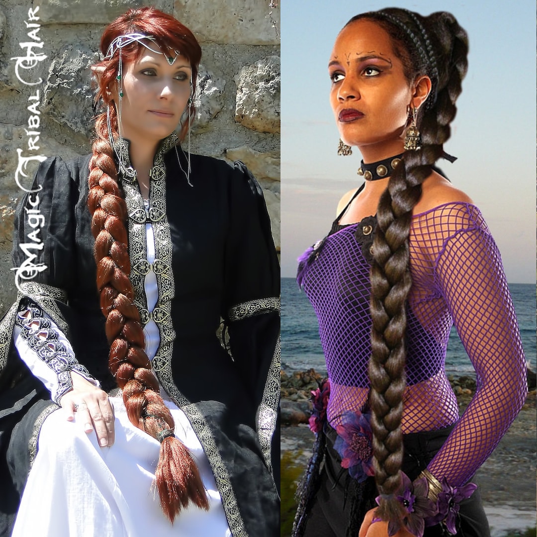 Renaissance Braid YOUR COLOR 36 IN Viking Hair Braid Braided Ponytail ...