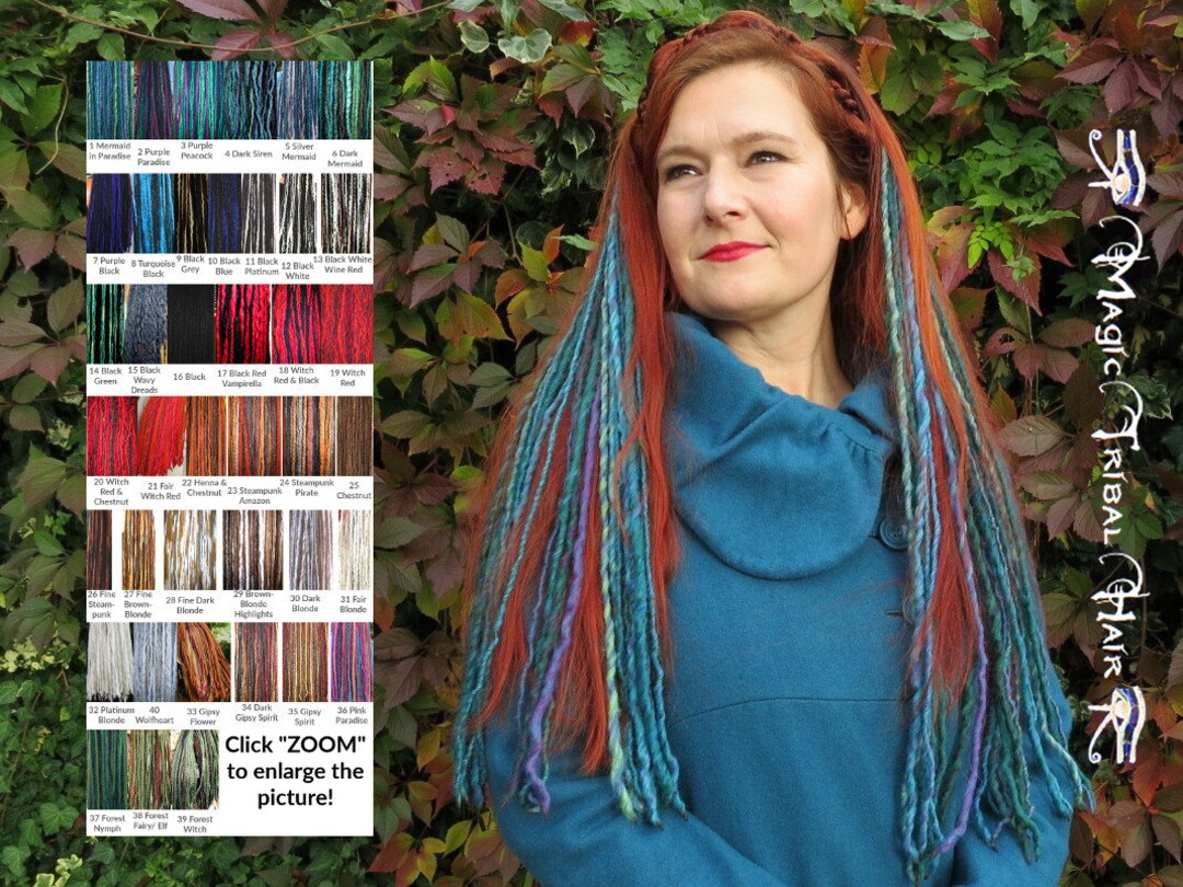 CLIP-IN DREADLOCKS Many Colors Larp & Cosplay Dread Falls - Etsy