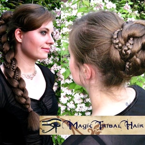 Fantasy TWIST BRAID & CHIGNON Updo Ponytail C U S T O M C O L O R Hair ...